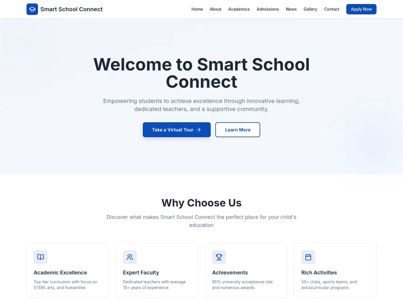 Smart School Connect Website
