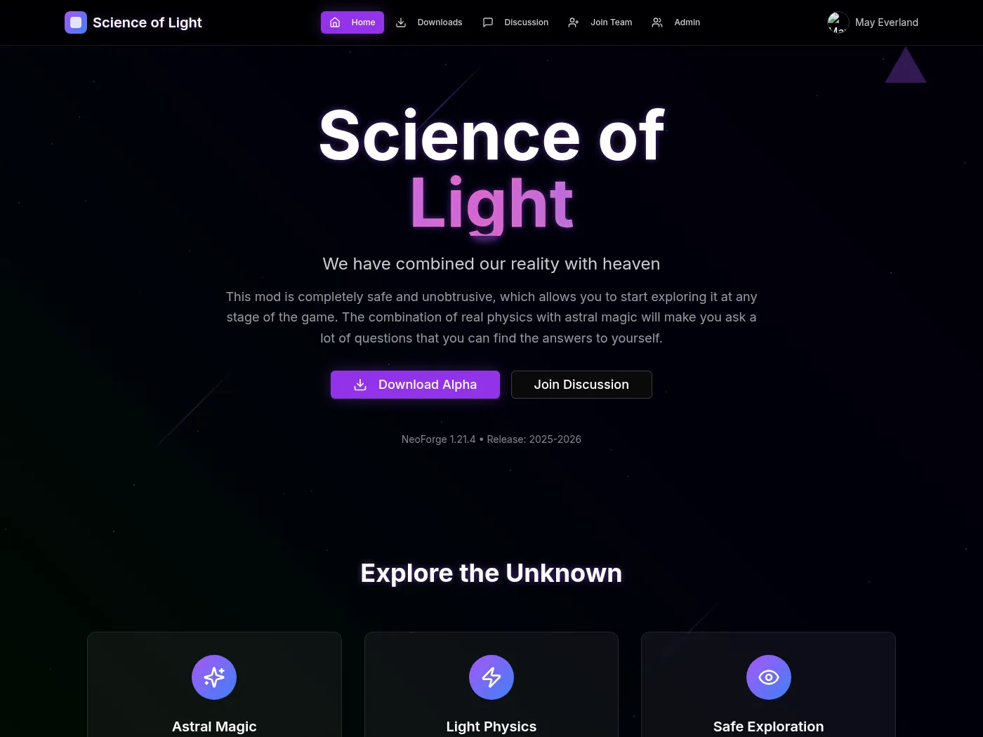 Science of Light Mod Announcement & Download Portal