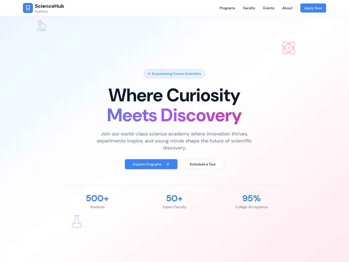 Science School Website Portal