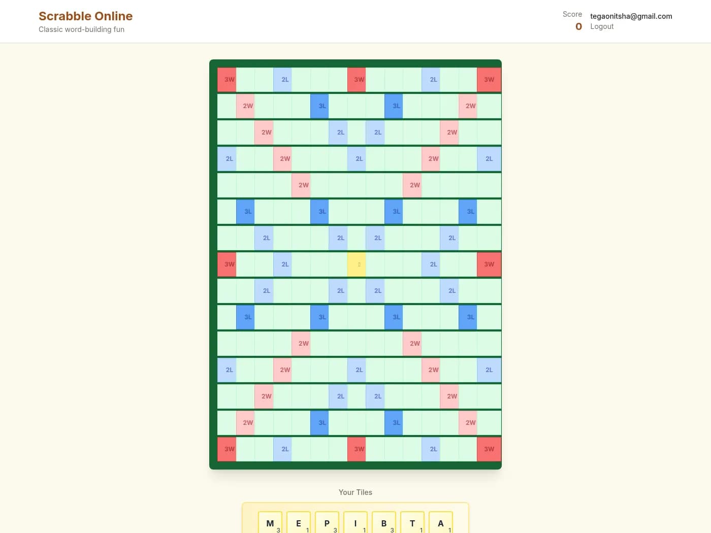 Scrabble Online Board Game