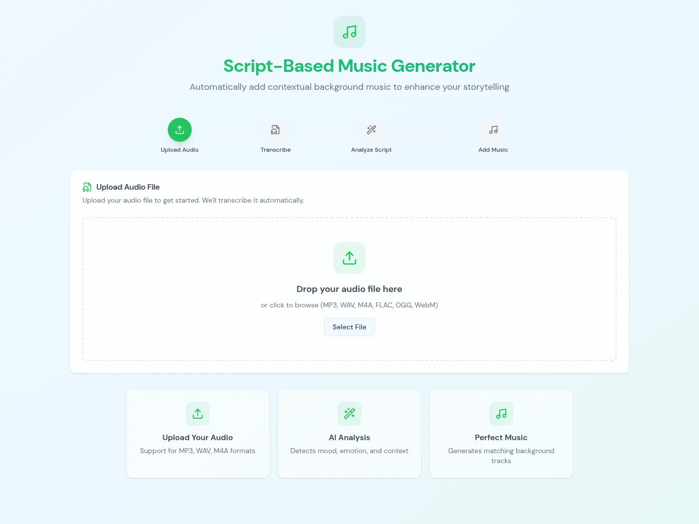 Script-Based Background Music Generator