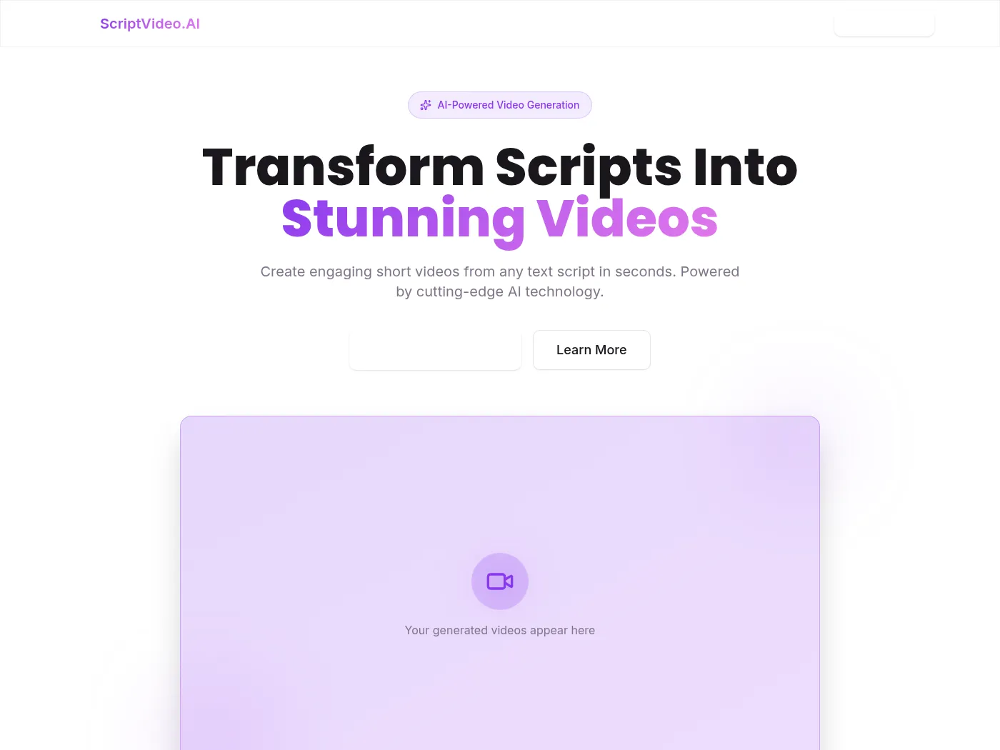 Script-to-Video AI Generator