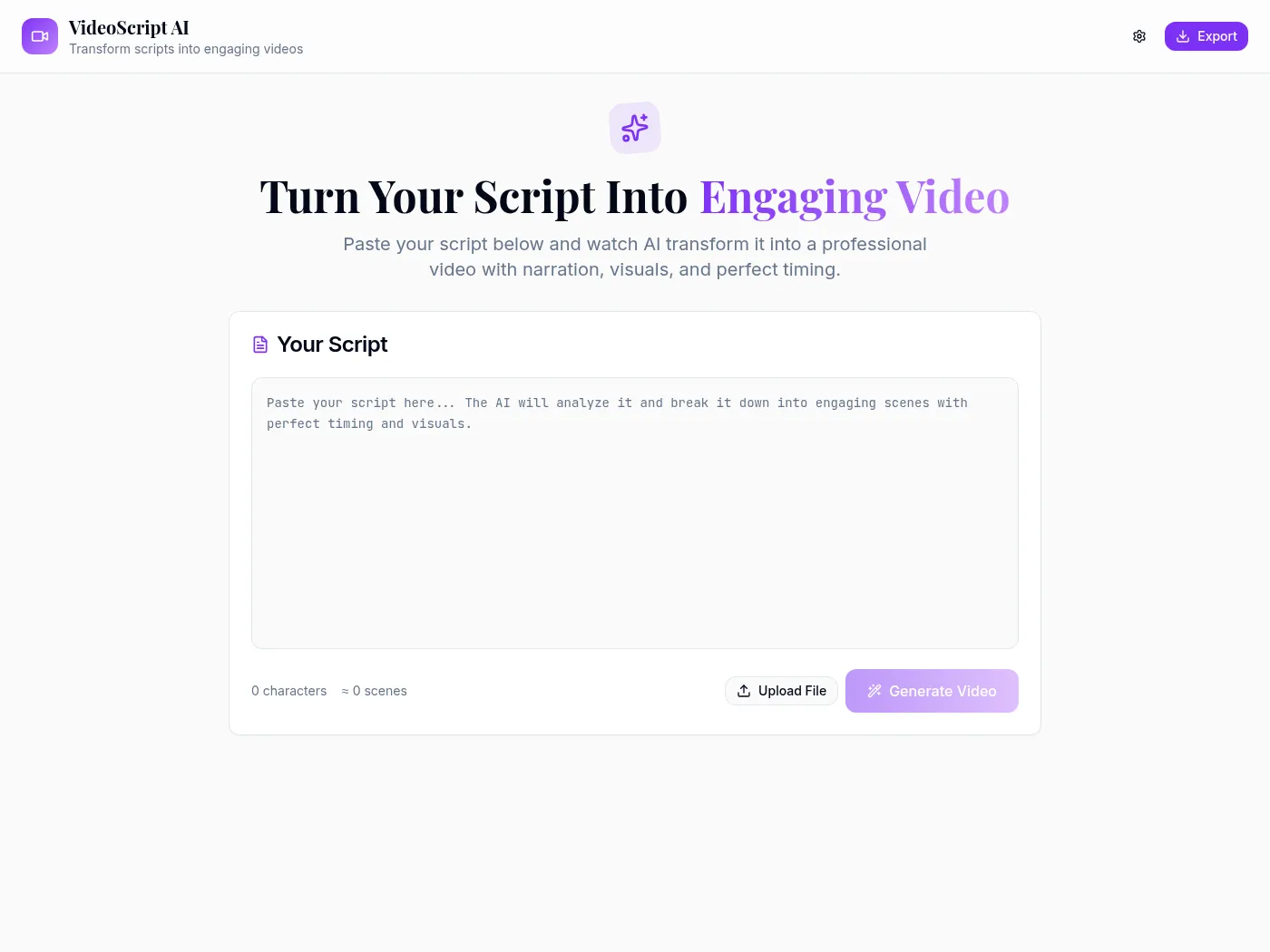 Script to Engaging Video Creator