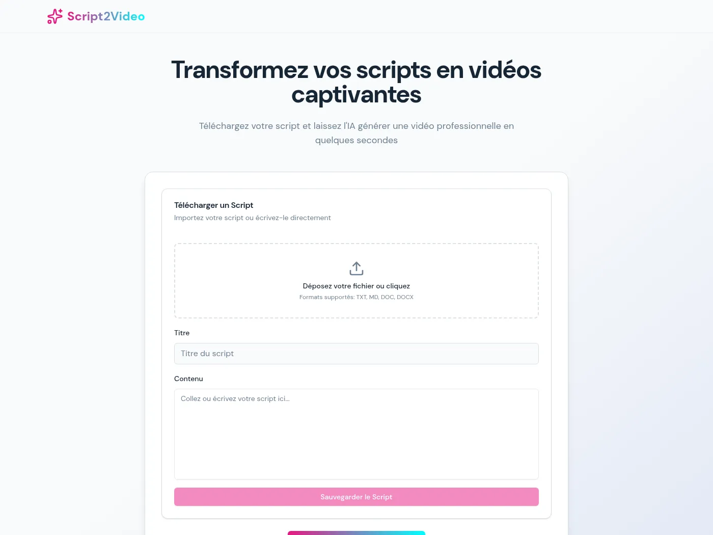 Script2Video Generator