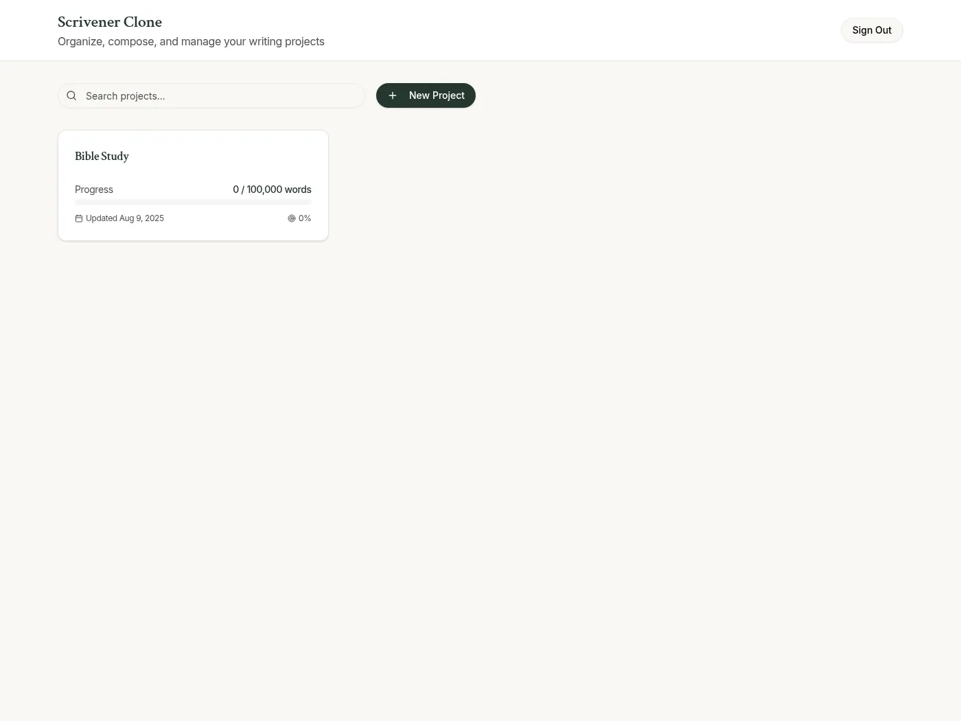 Scrivener Clone: Advanced Writing & Project Management Tool