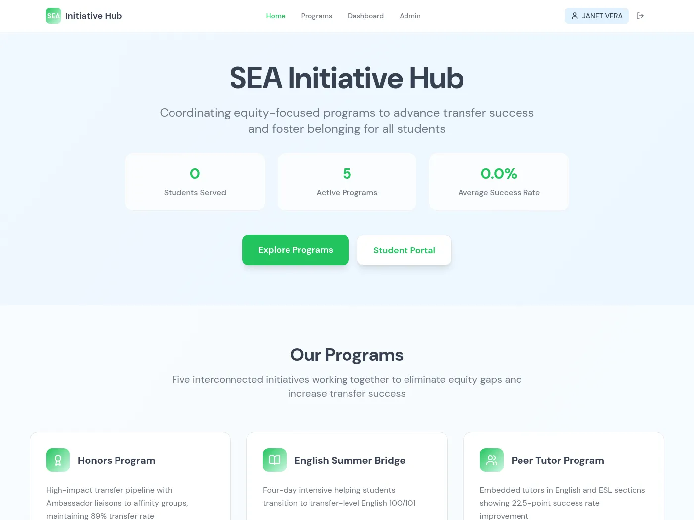 SEA Initiative Hub for Equity, Transfer, and Academic Support