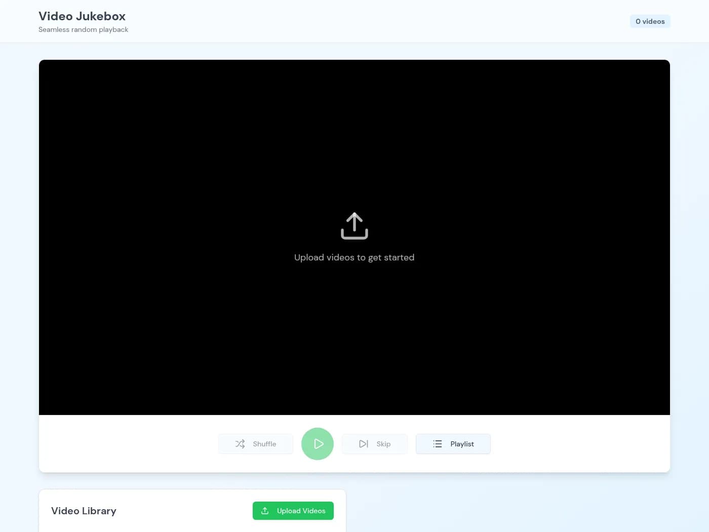 Seamless Random Video Jukebox