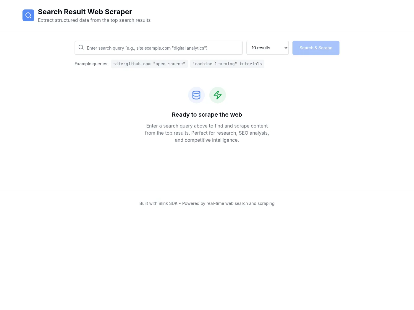 Search Result Web Scraper & JSON Extractor