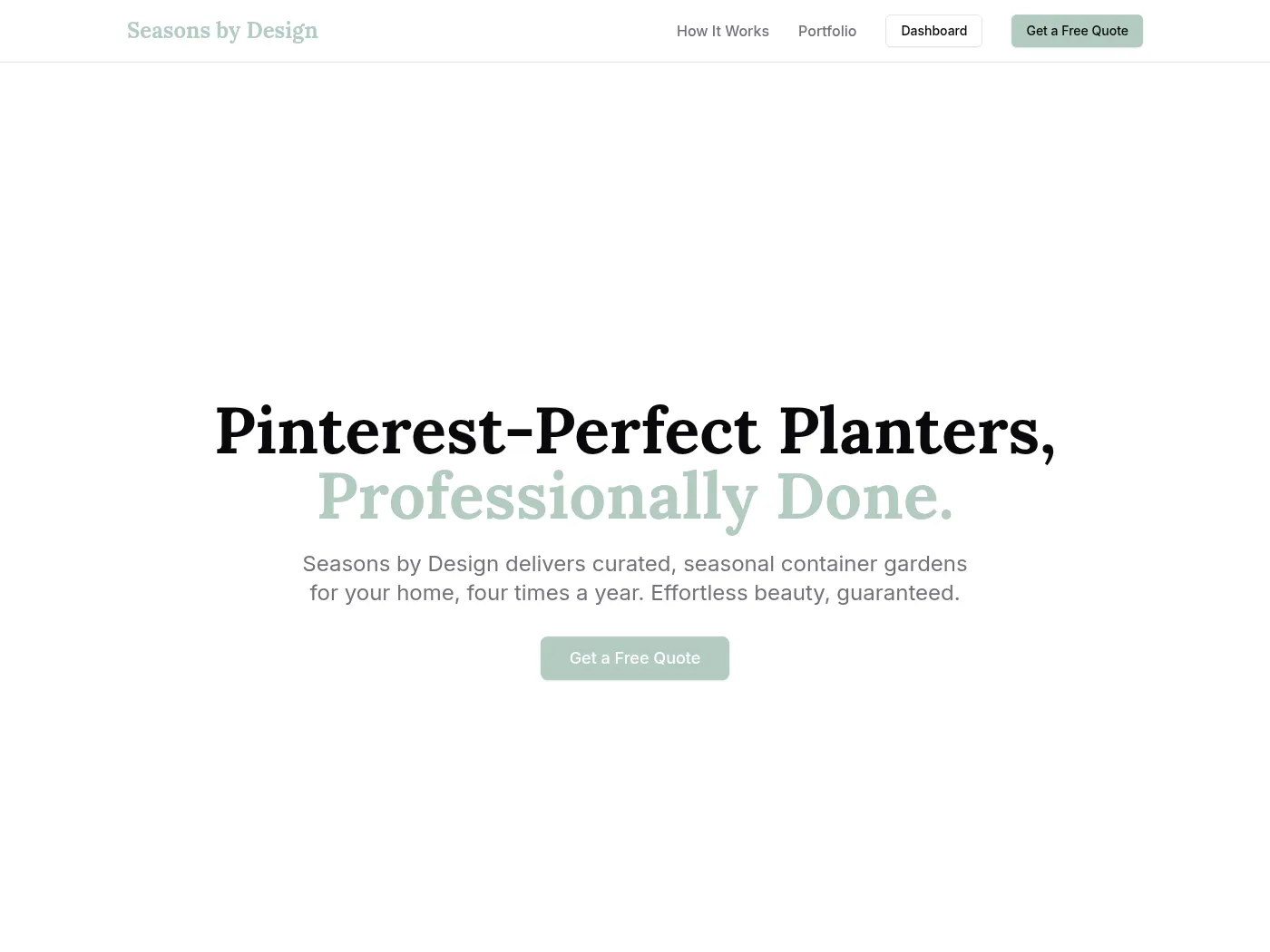 Seasons by Design: Effortless Seasonal Container Garden SaaS