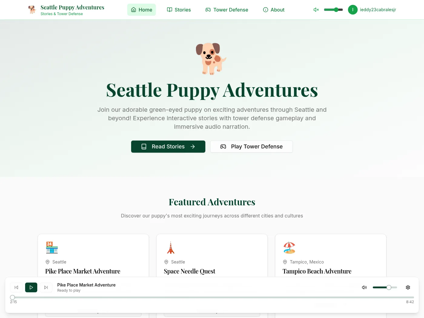 Seattle Puppy Adventure Stories Website
