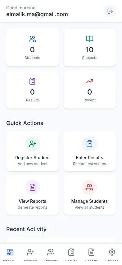 Secondary School Results Mobile App