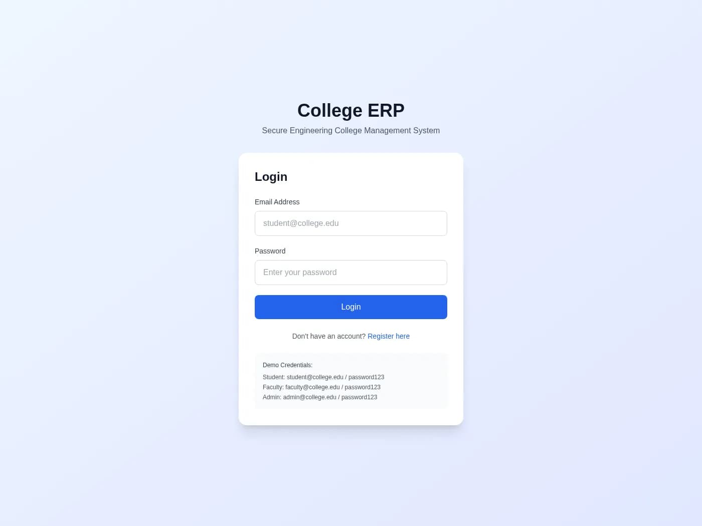 Secure College ERP
