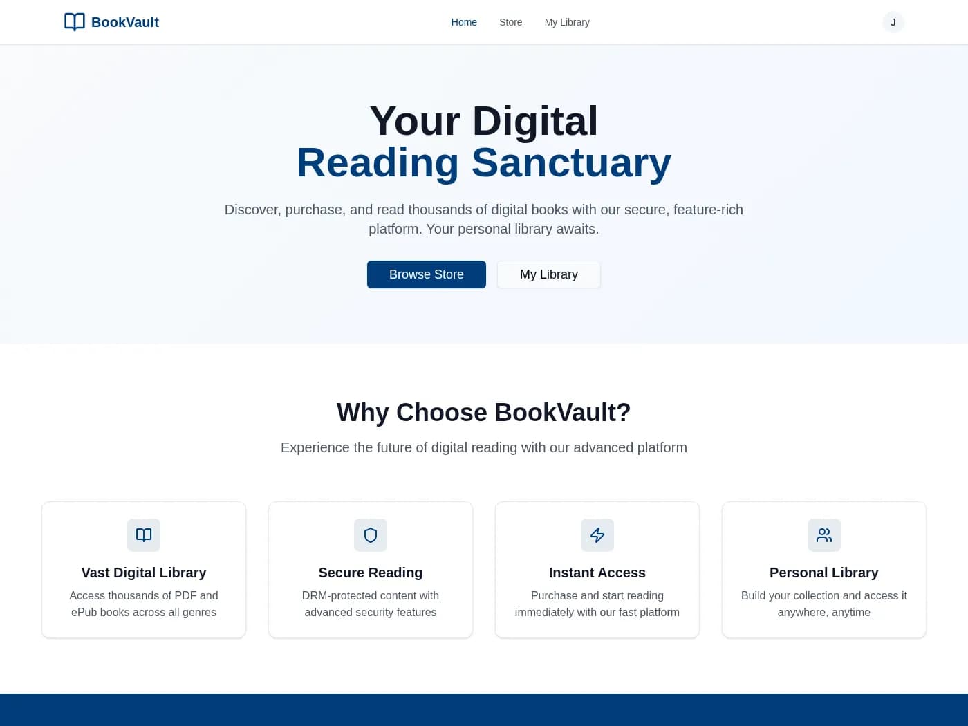 Secure Digital Bookstore & Reader Platform