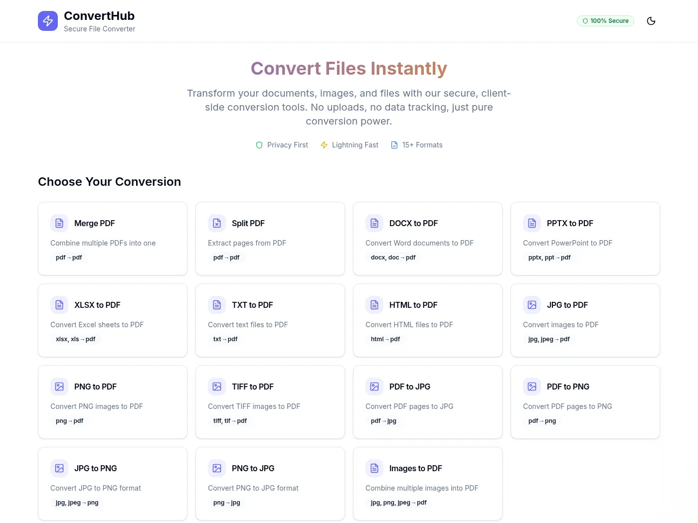 All-in-One Secure File Converter Web App