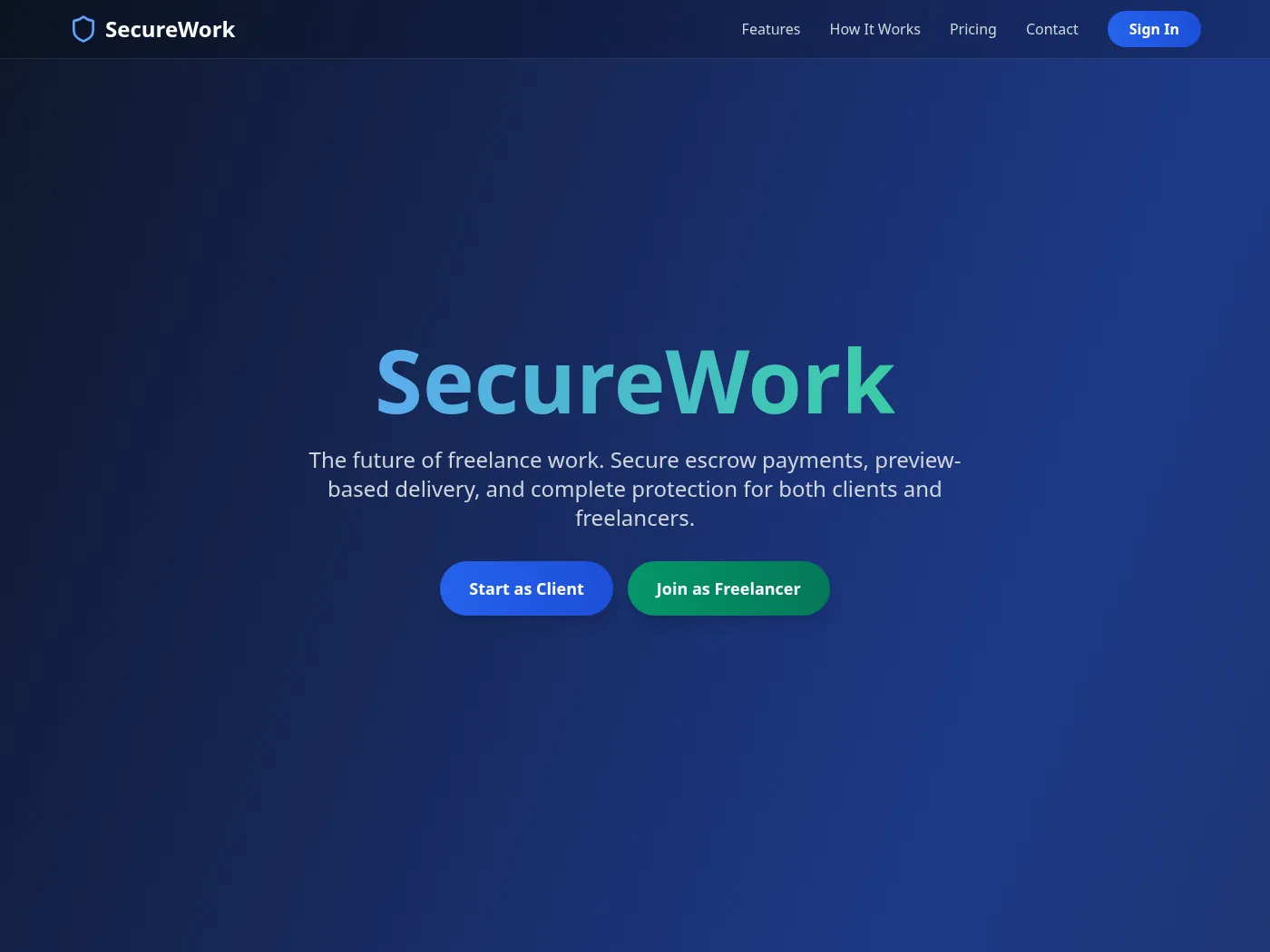 Secure Freelance Escrow Platform with Preview Submission