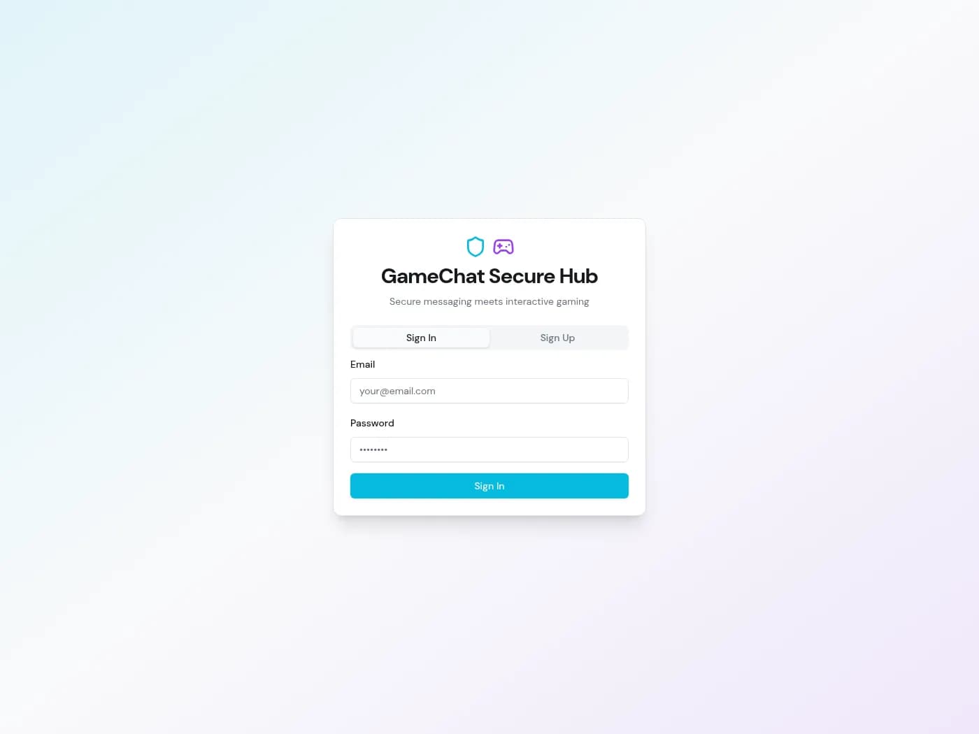 GameChat Secure Hub