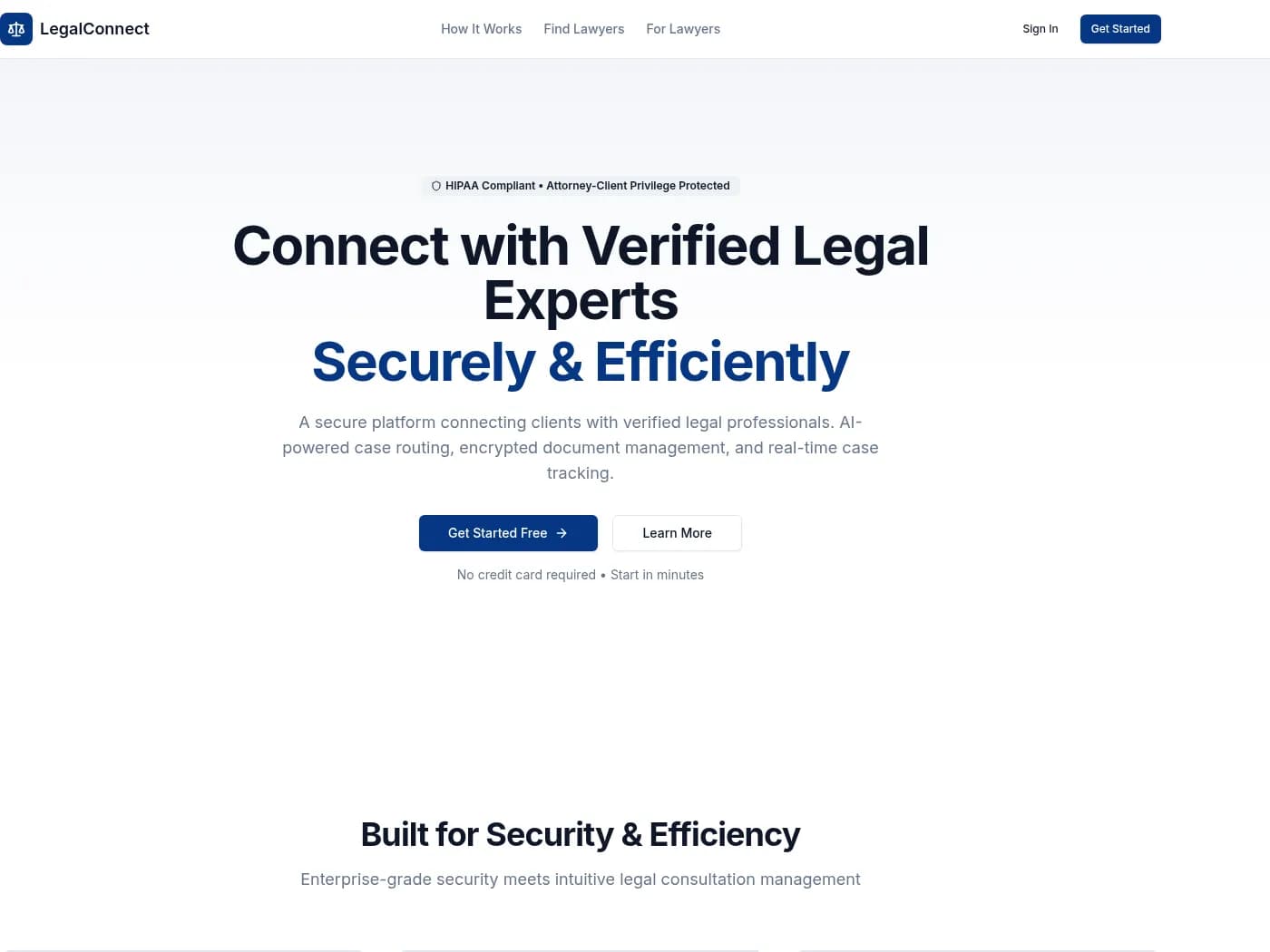 Secure Legal Consultation Marketplace Platform