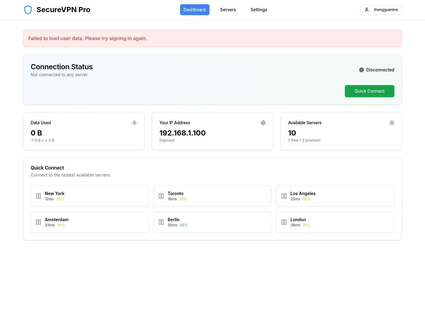 Secure and Reliable VPN Service