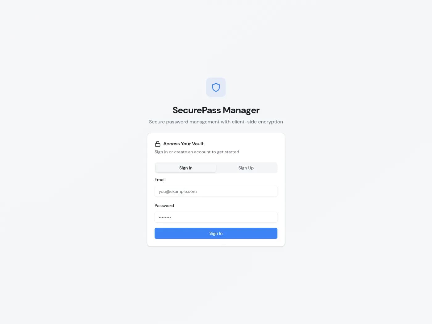 SecurePass Manager