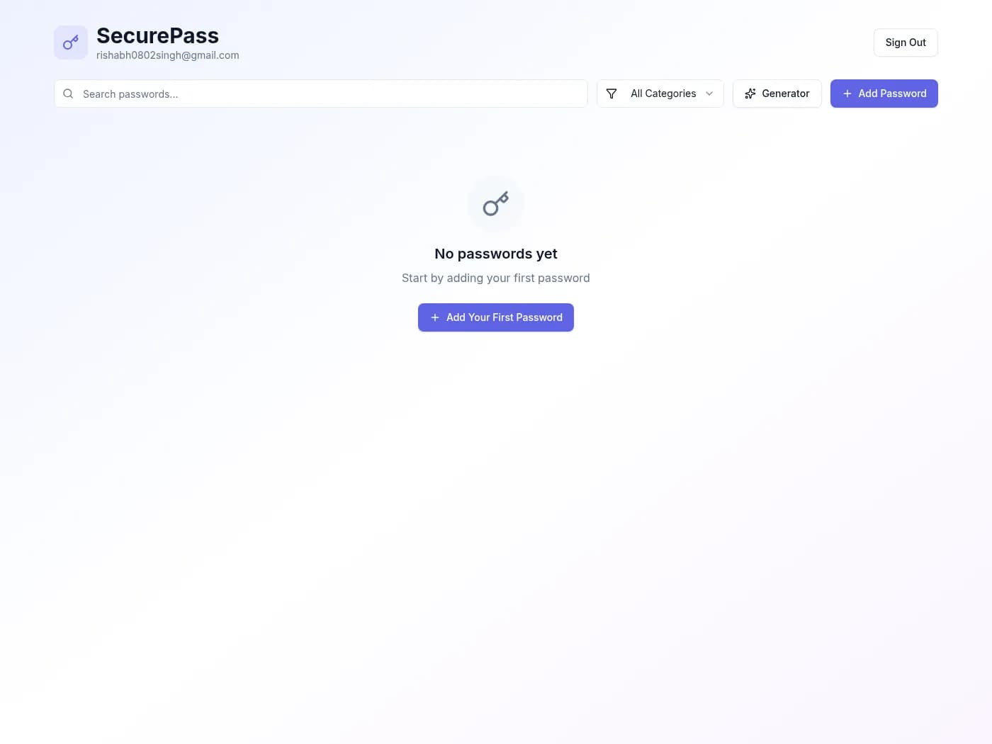 SecurePass - Password Manager App