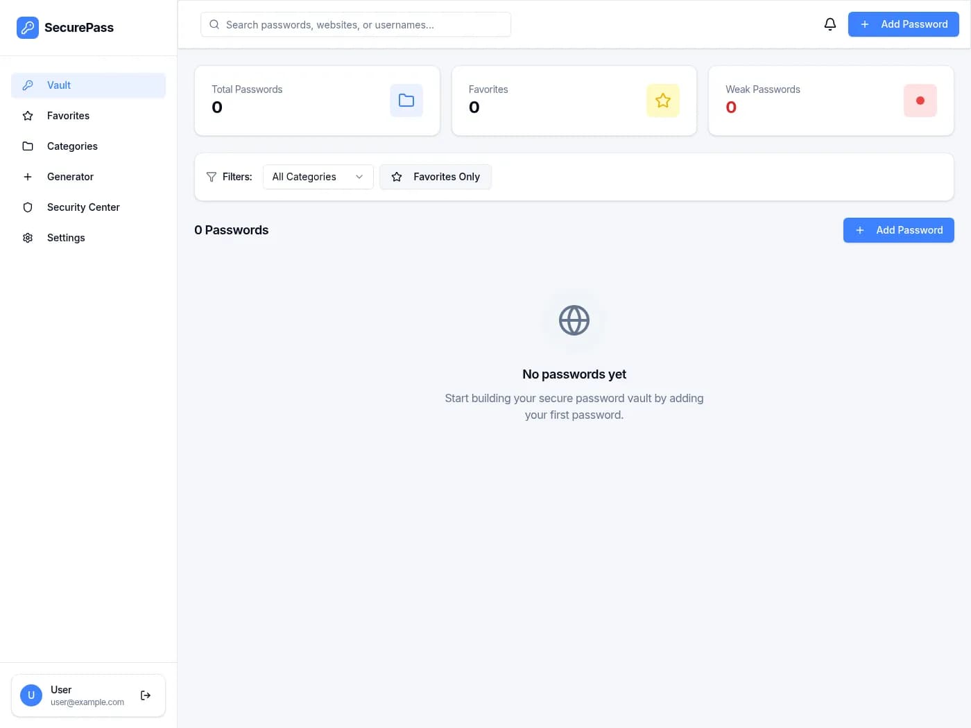 SecurePass Password Manager