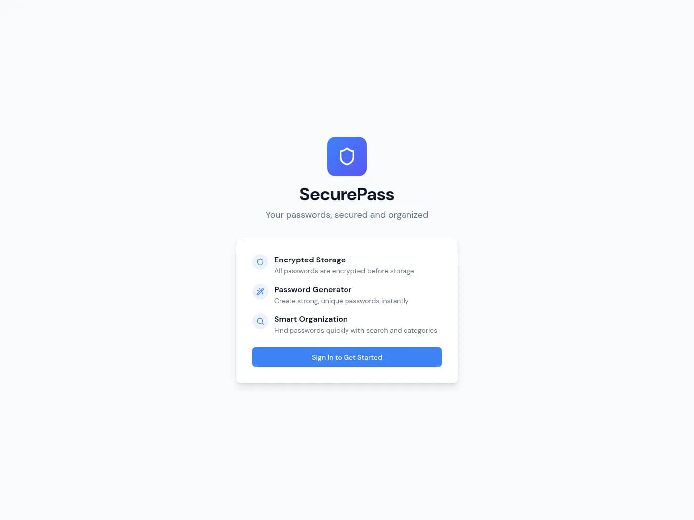 SecurePass Password Manager