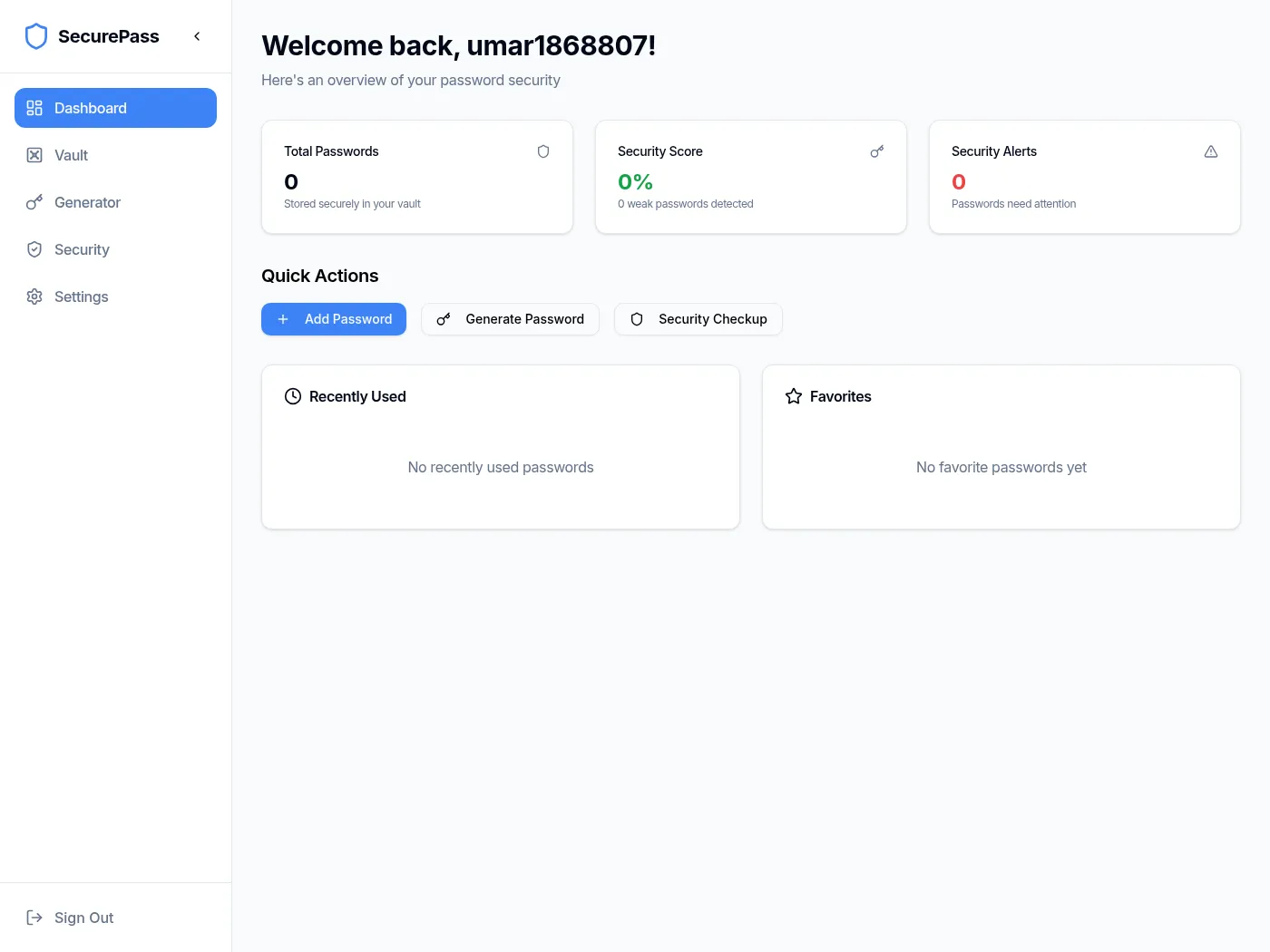 SecurePass - Password Manager App