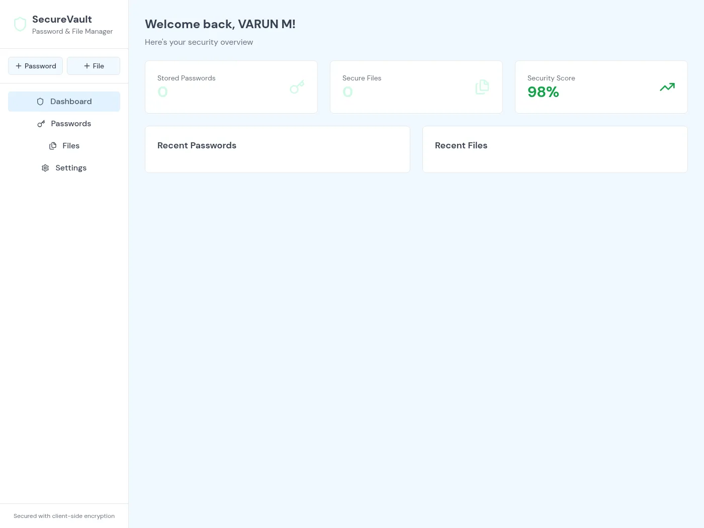 SecureVault: Unified Password and File Manager
