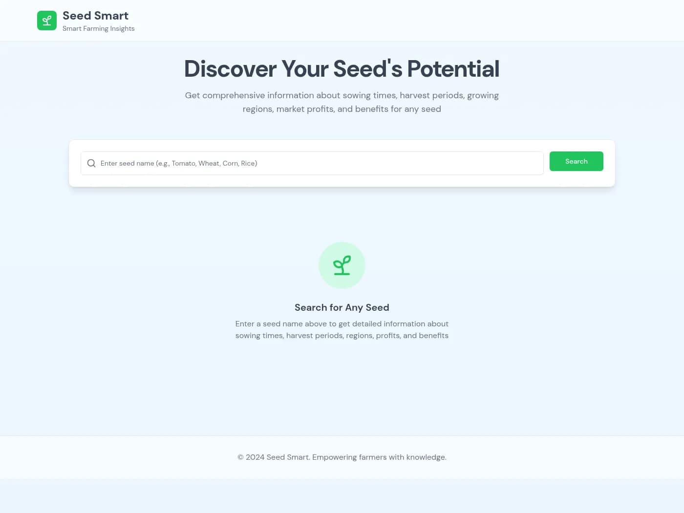 Seed Sowing & Market Insight App