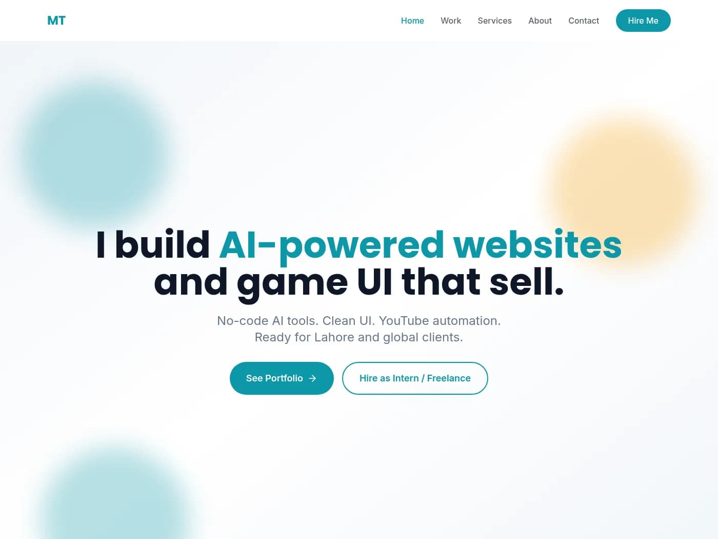 Seedha: Animated Creative Studio Portfolio Website (Urdu Spec, A–Z Ready-to-Use Prompt)