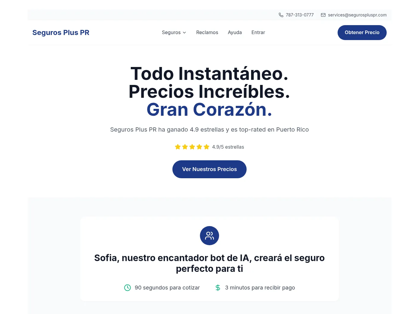 Seguros Plus PR - Insurance Website