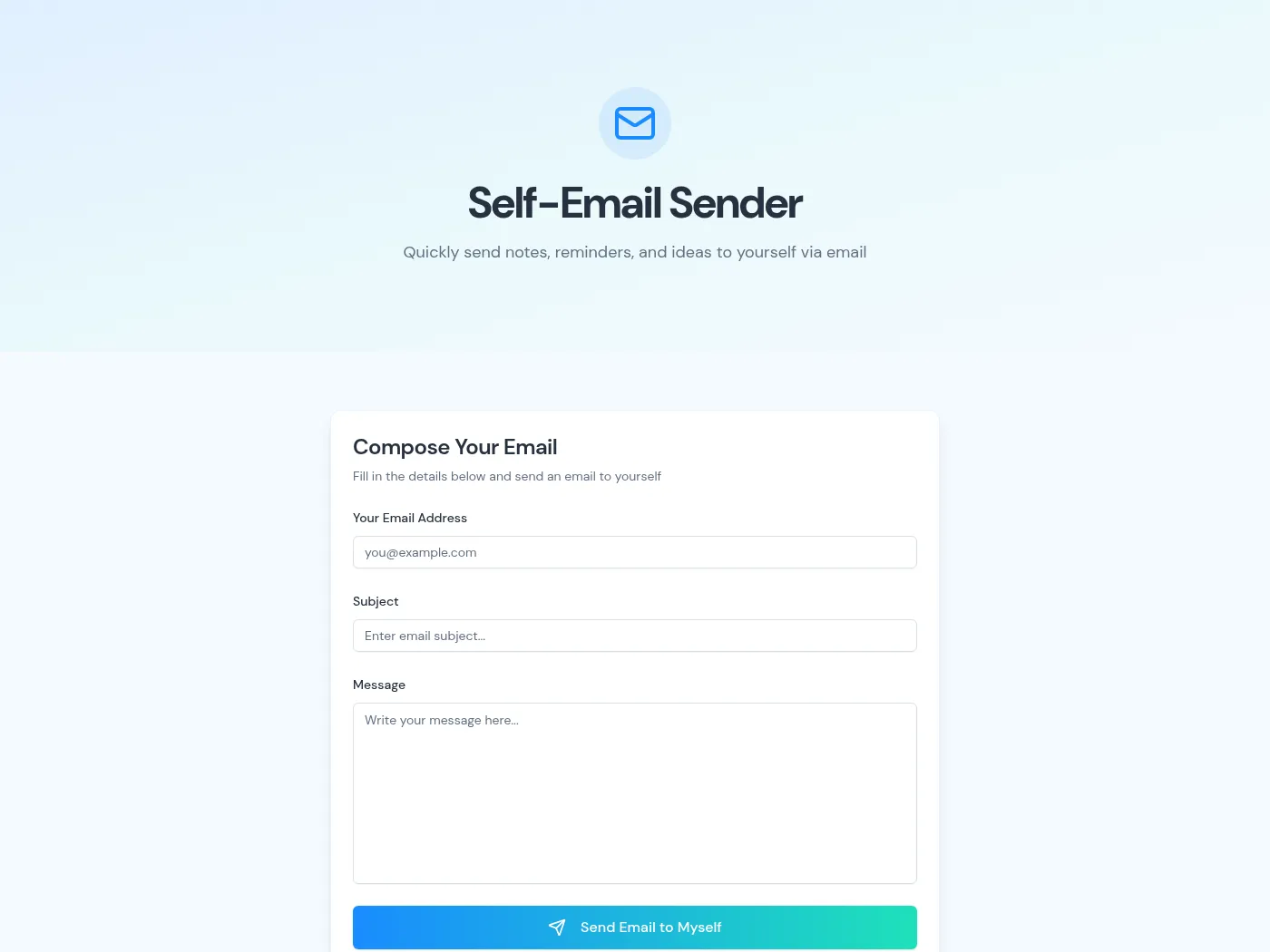 Self-Email Sender Tool