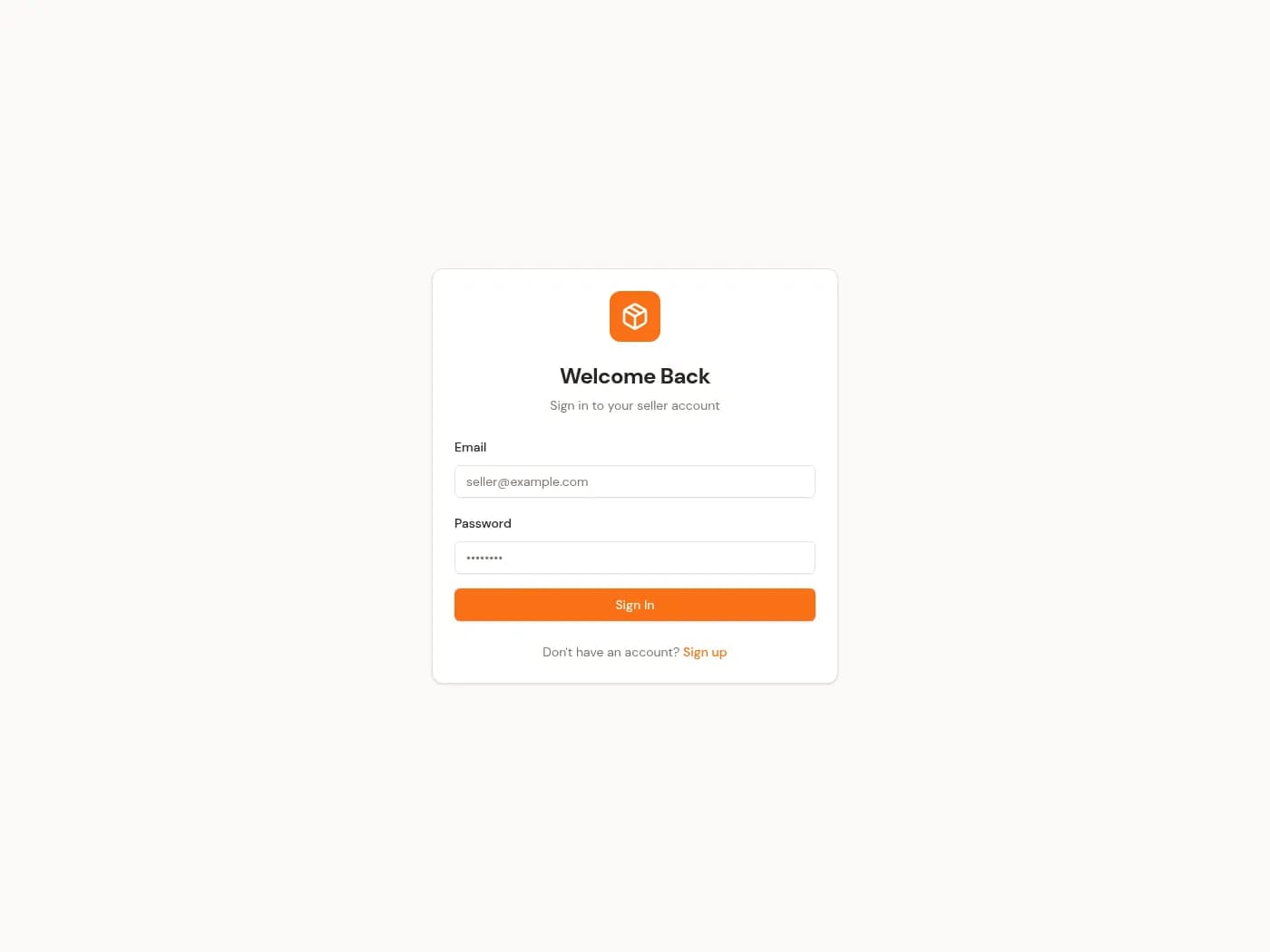 Seller Marketplace App