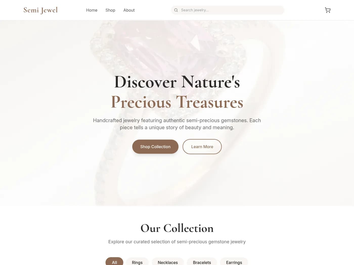 Semi Jewel Online Storefront