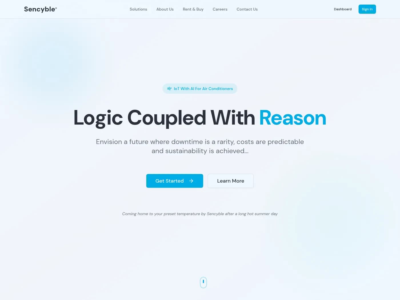 Sencyble Rebrand: Fresh Air Conditioner Rental & Purchase Website