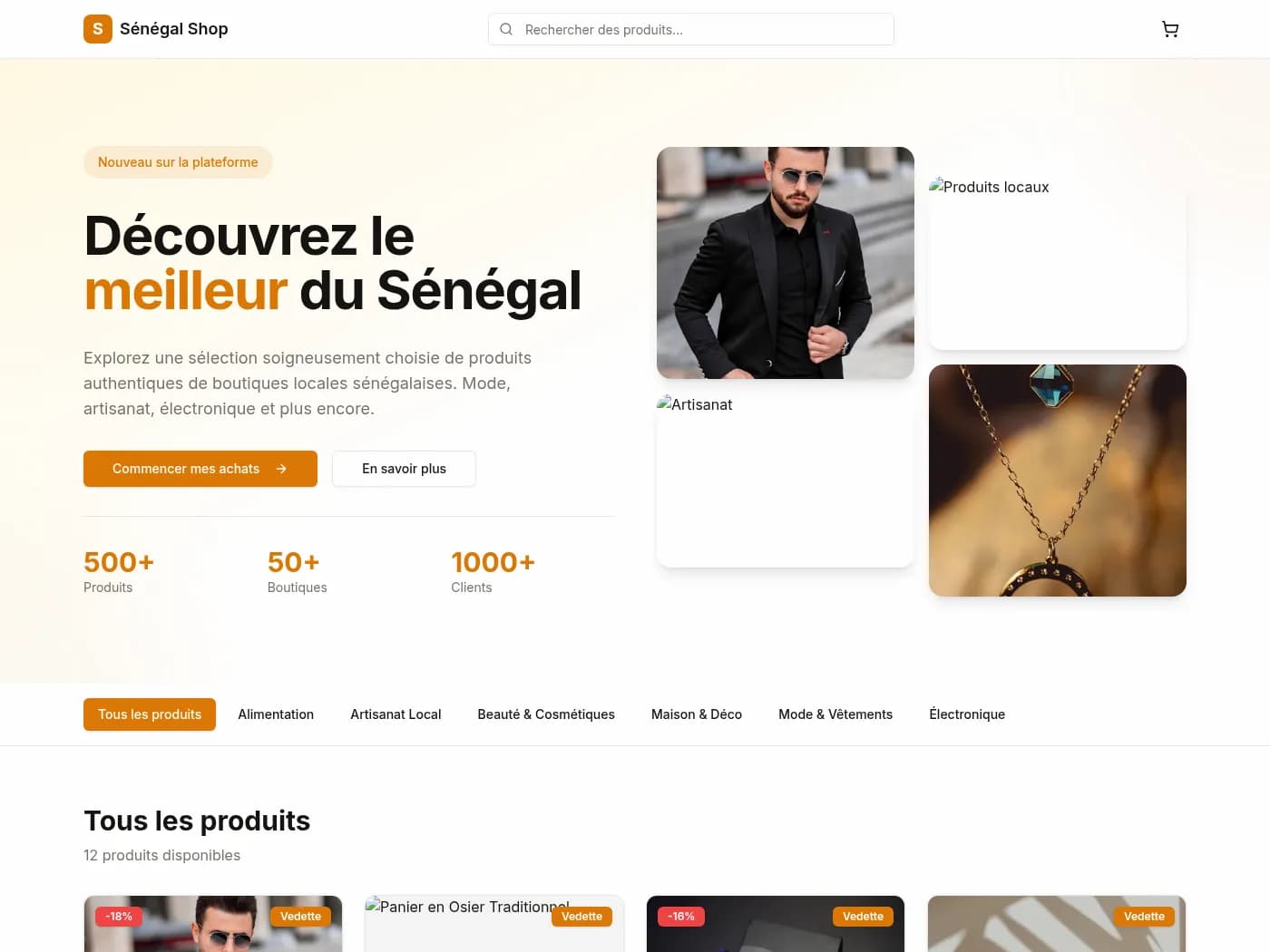 Senegal Modern E-commerce Platform