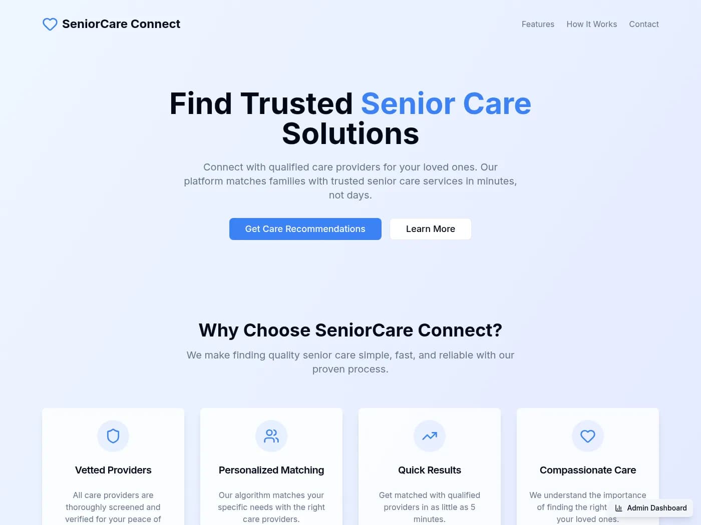 Senior Care Lead Generator Platform