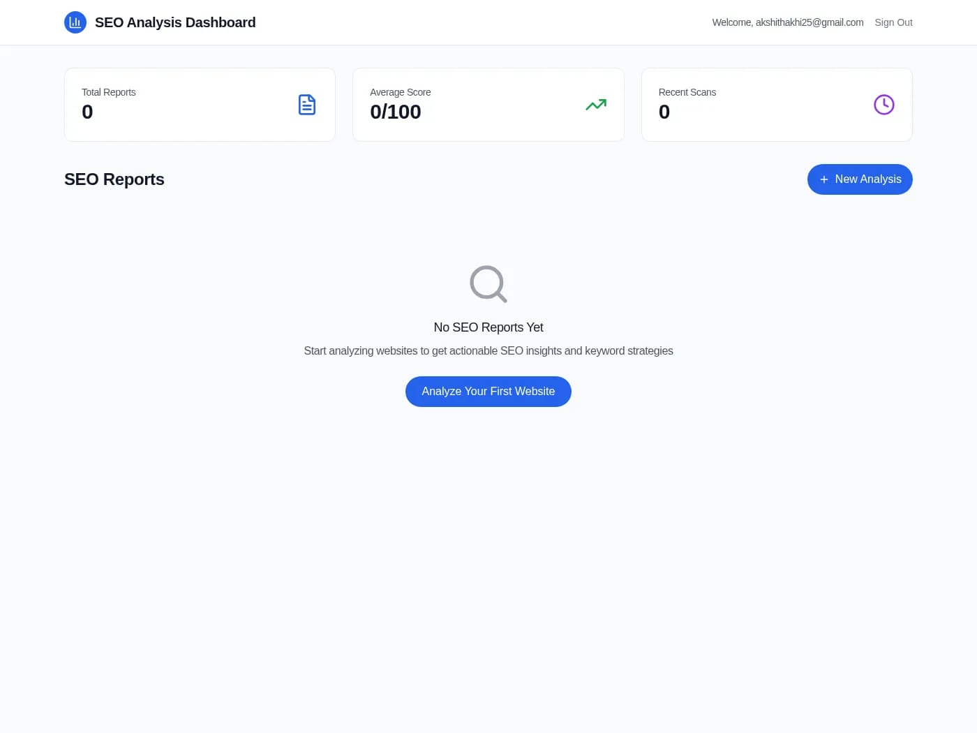 AI-Powered SEO Analysis & Generative Keyword Strategy Dashboard