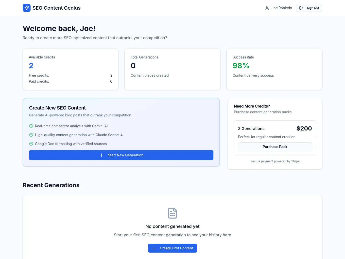 SEO Content Genius: AI-Powered Blog Generator