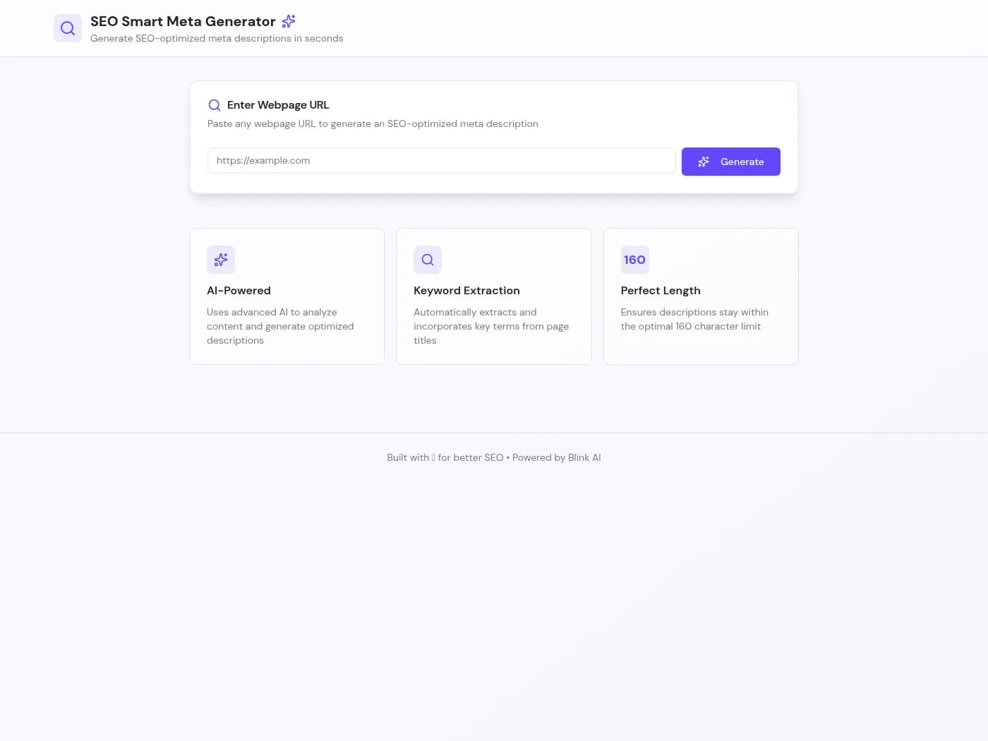 SEO Smart Meta Generator
