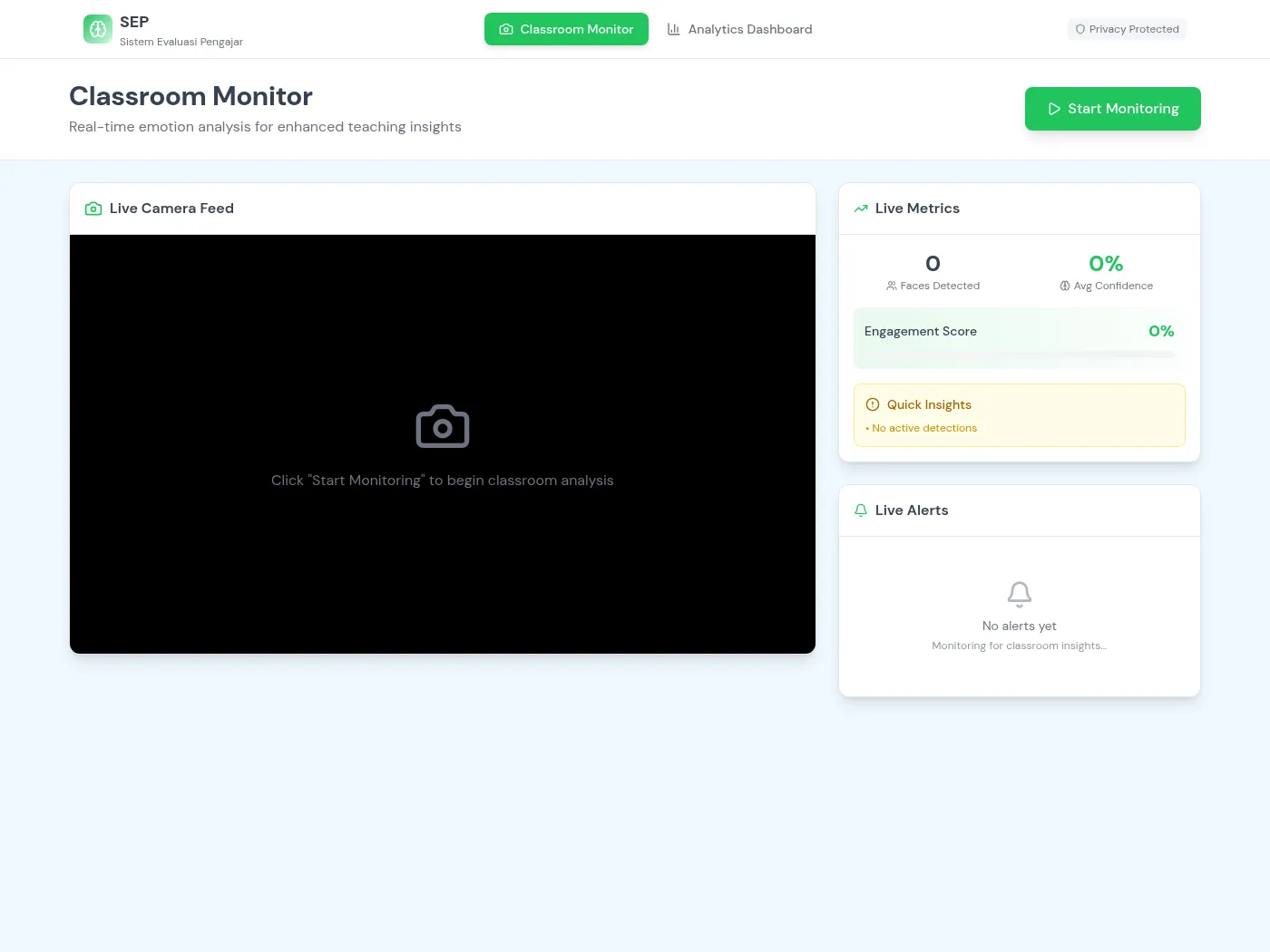 SEP: Real-Time AI-Powered Classroom Emotion Insight Platform