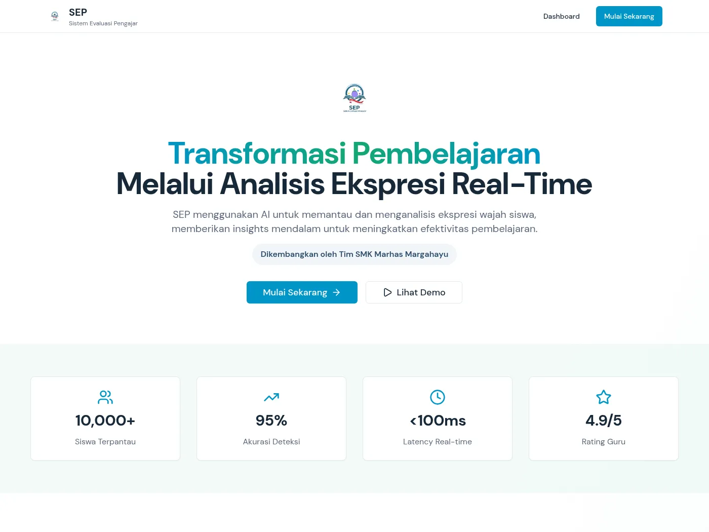 SEP (Sistem Evaluasi Pengajar): AI-Powered Classroom Emotion Monitoring Platform