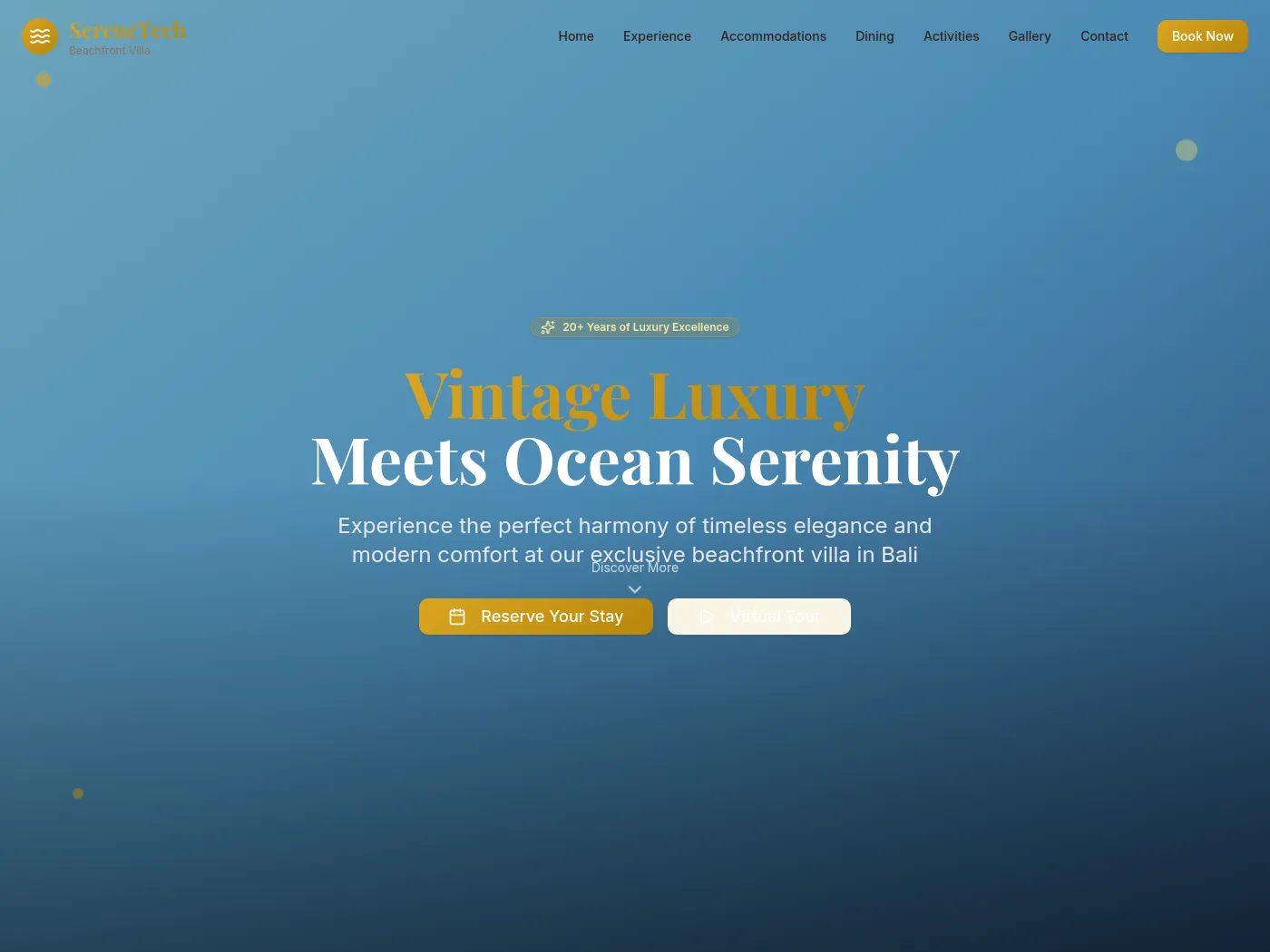 SereneTech Bali Villa Website