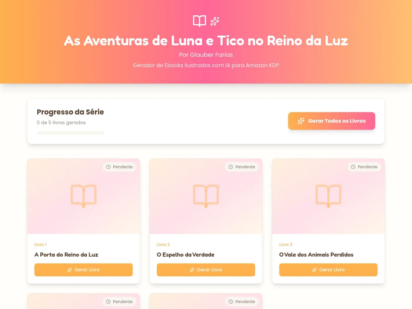 Serie Infantil Ilustrada: As Aventuras de Luna e Tico no Reino da Luz