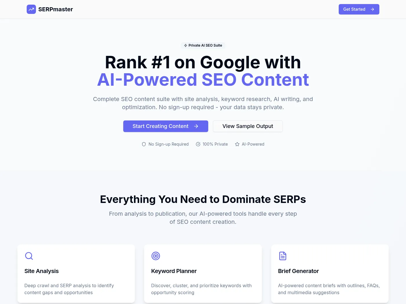SERPmaster: Private AI SEO Writer & Content Suite