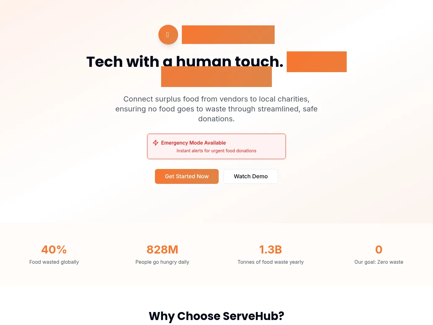 ServeHub: Social Food Donation Platform