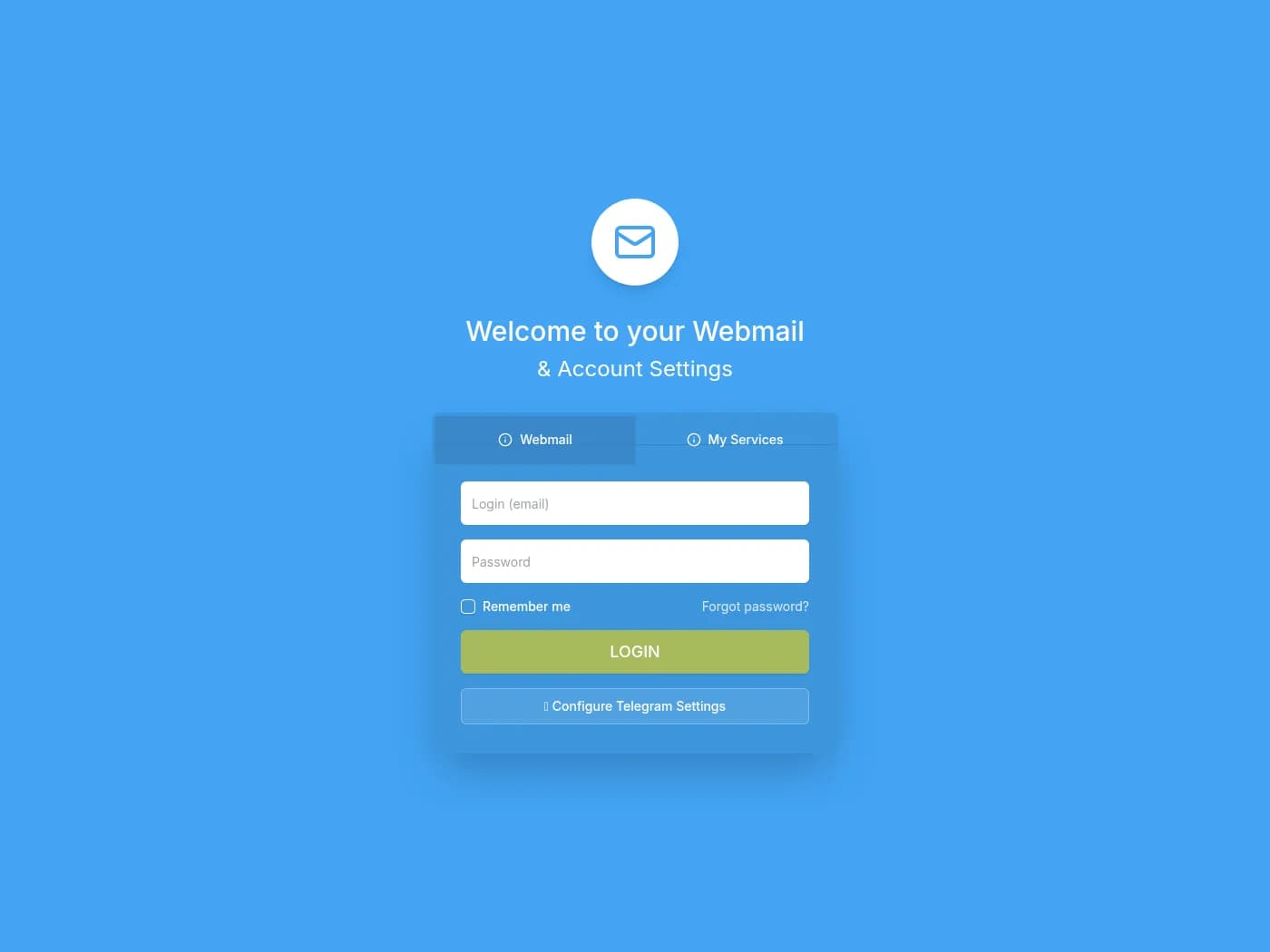 Server Data Portal Login with Telegram Reporting