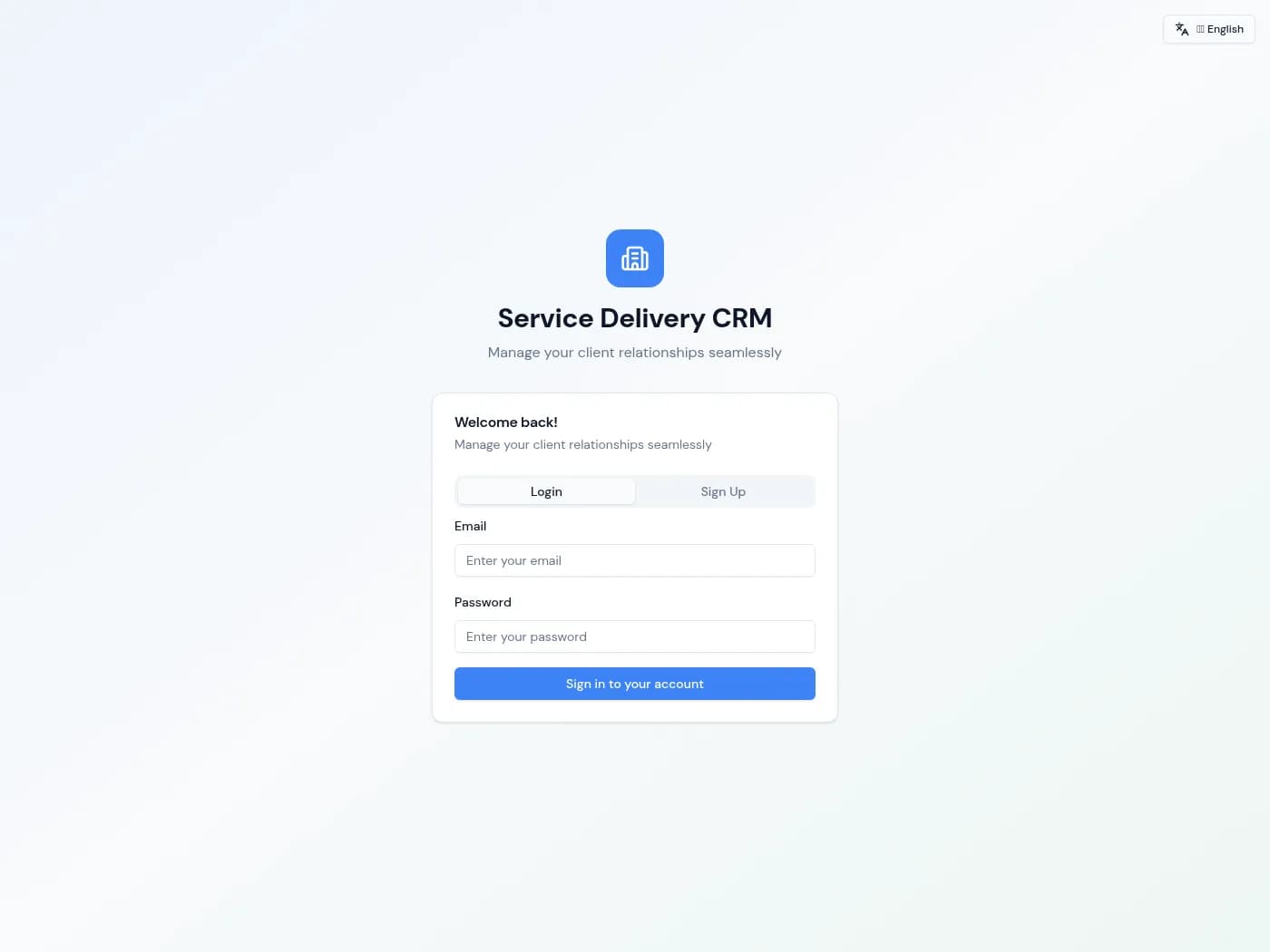 Service Delivery CRM Suite