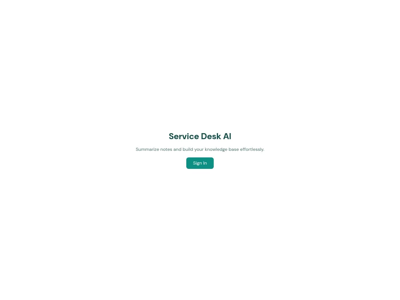 Service Desk AI Assistant
