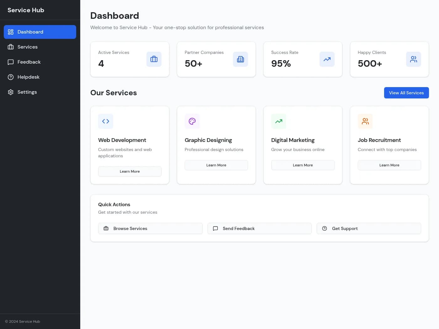 Service Hub: Multi-Services & Recruitment Platform